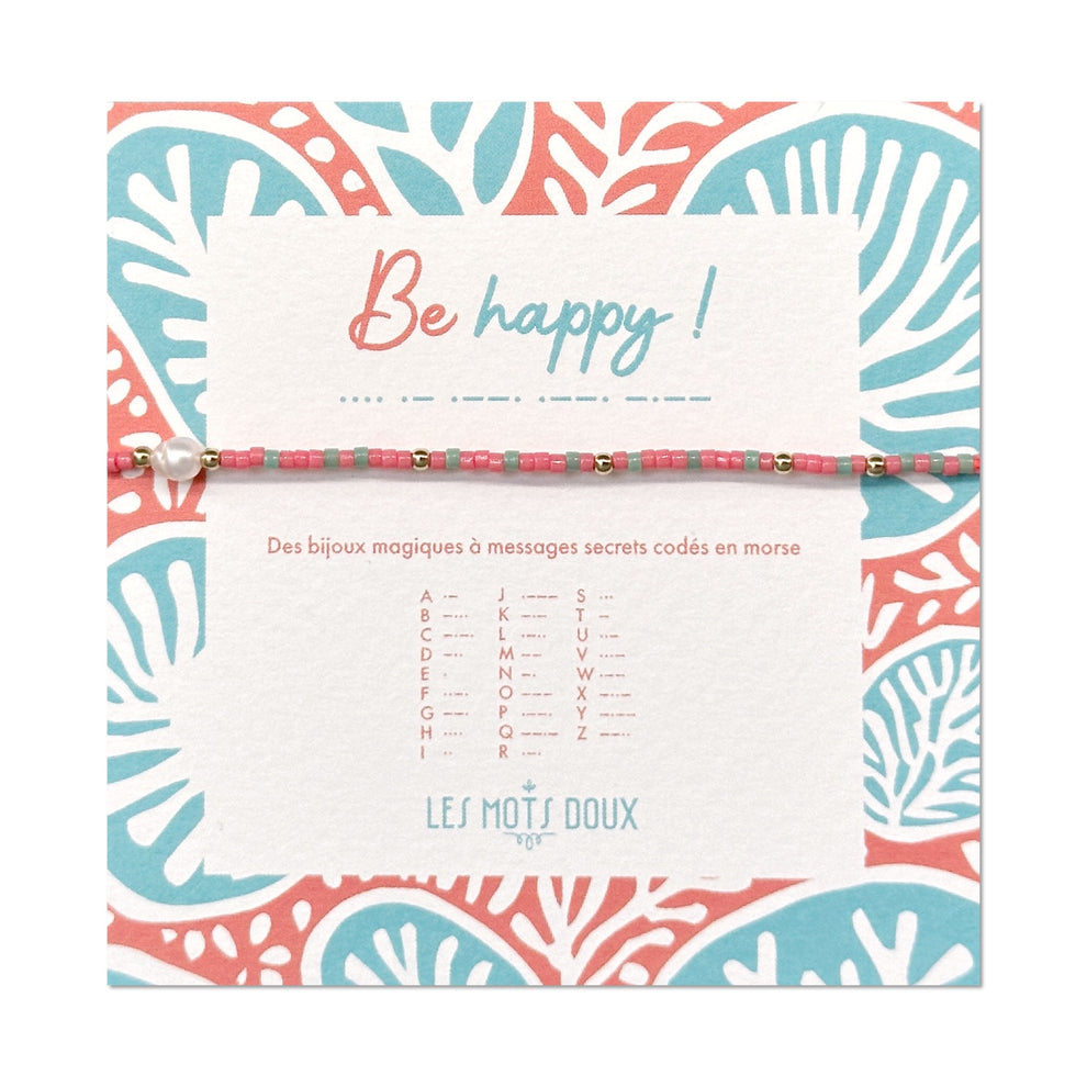Bracelet code morse "Be Happy !" Summer 25 – Les Mots Doux